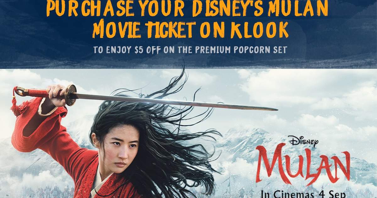 [$5 OFF Premium Combo] Disney's Mulan Movie Vouchers at Golden Village ...